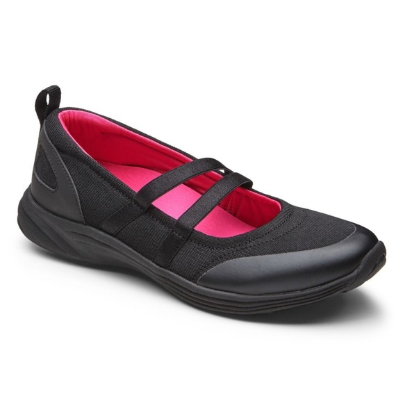 Vionic | Shoes | New Vionic Opal Black And Pink Mary Jane Flats With ...